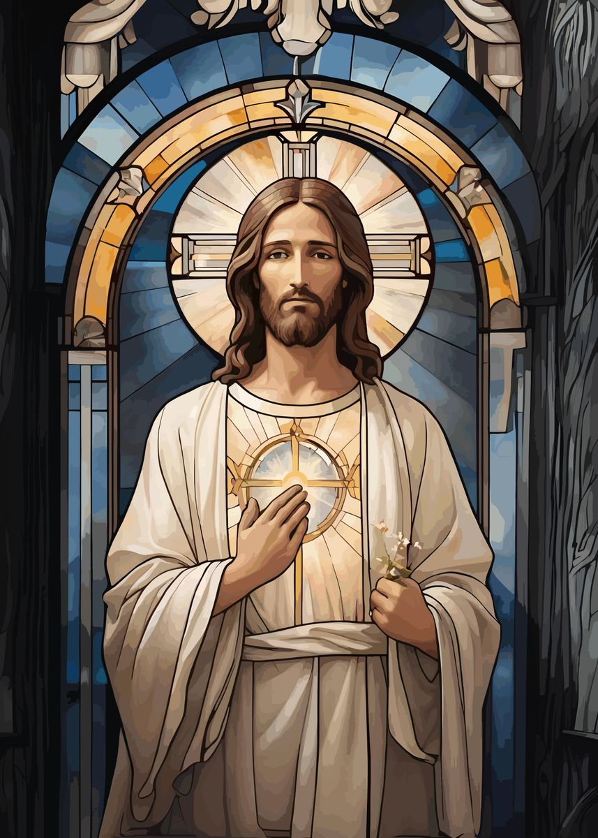 'Jesus Christ' Poster, picture, metal print, paint by artbynue | Displate