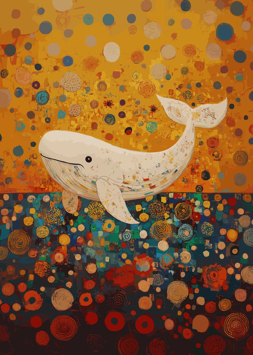'Original White Wale Poster' Poster, picture, metal print, paint by ...