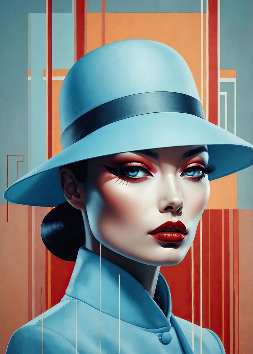 'Modern Elegance Portrait' Poster, picture, metal print, paint by ...