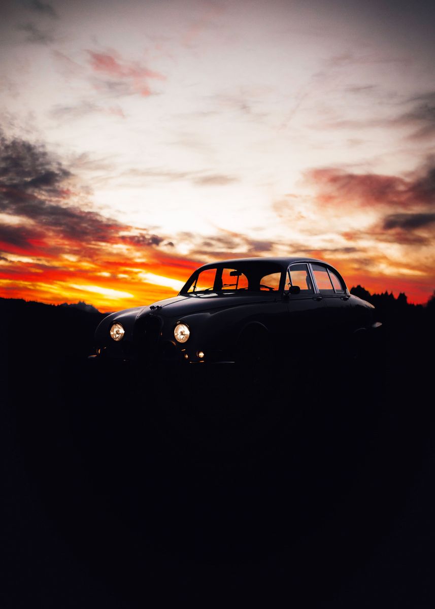 'vintage car dark' Poster, picture, metal print, paint by classic game ...