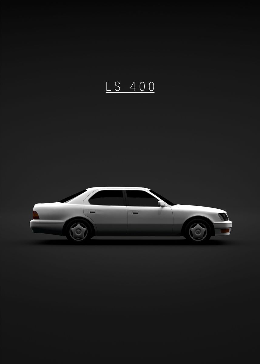 'White Lexus LS 400 ' Poster, picture, metal print, paint by 21 MXM ...