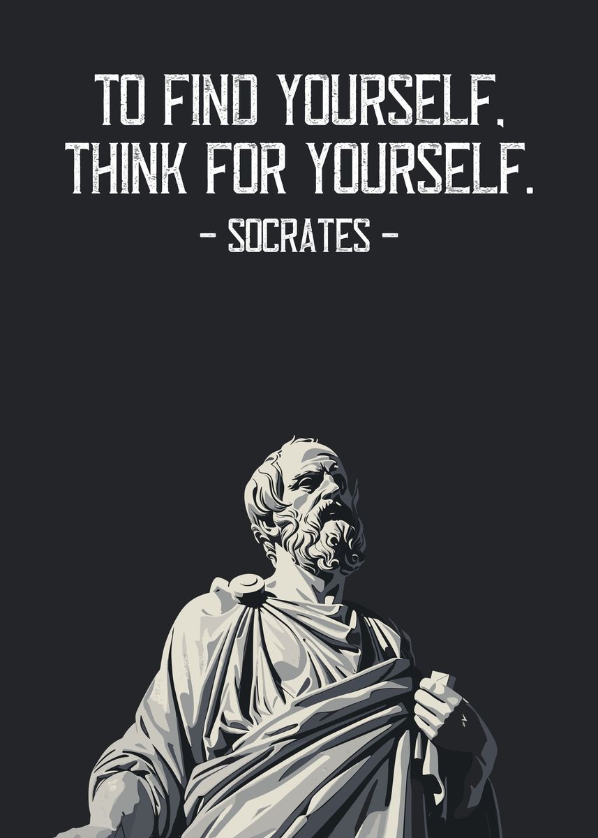 'Socrates Quote Philosophy' Poster, picture, metal print, paint by Mesh ...