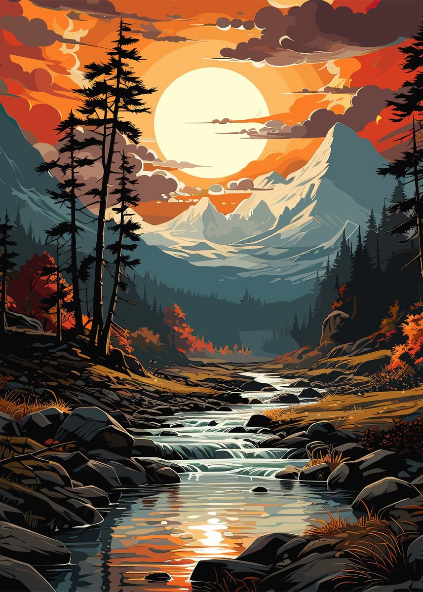 'Nature Landscapes' Poster, picture, metal print, paint by Firgiant ...