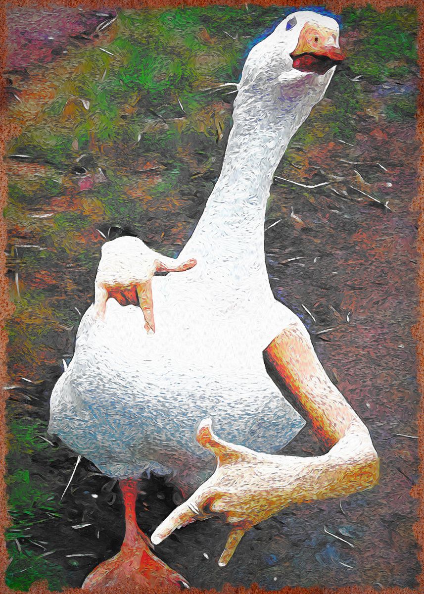 'cool duck meme' Poster, picture, metal print, paint by Limited Edition ...