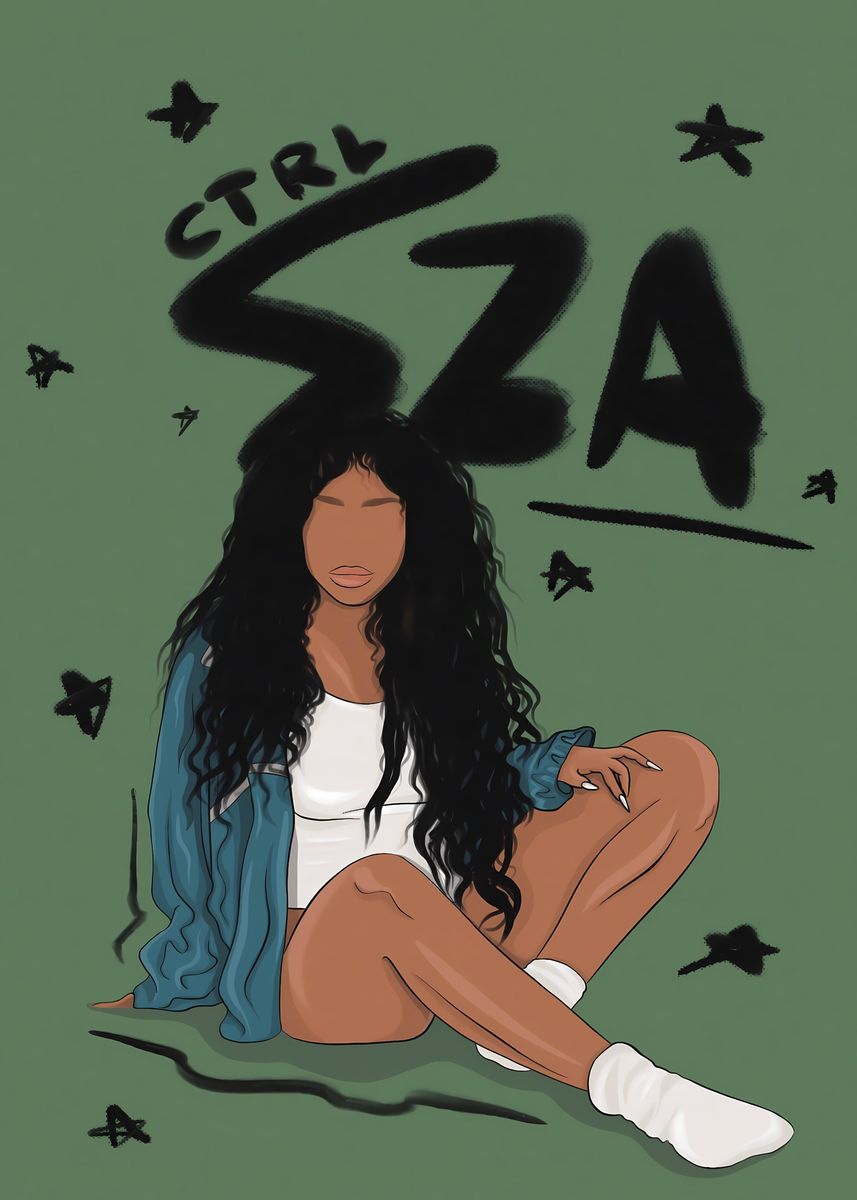'sza ctrl fanart' Poster, picture, metal print, paint by metro madelyn ...