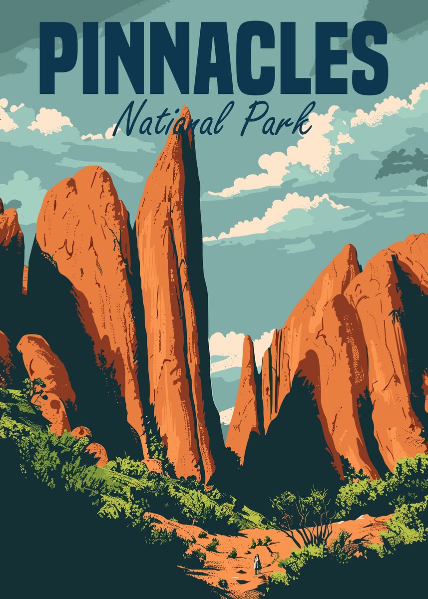 'Pinnacles National Park' Poster, picture, metal print, paint by Mesh ...