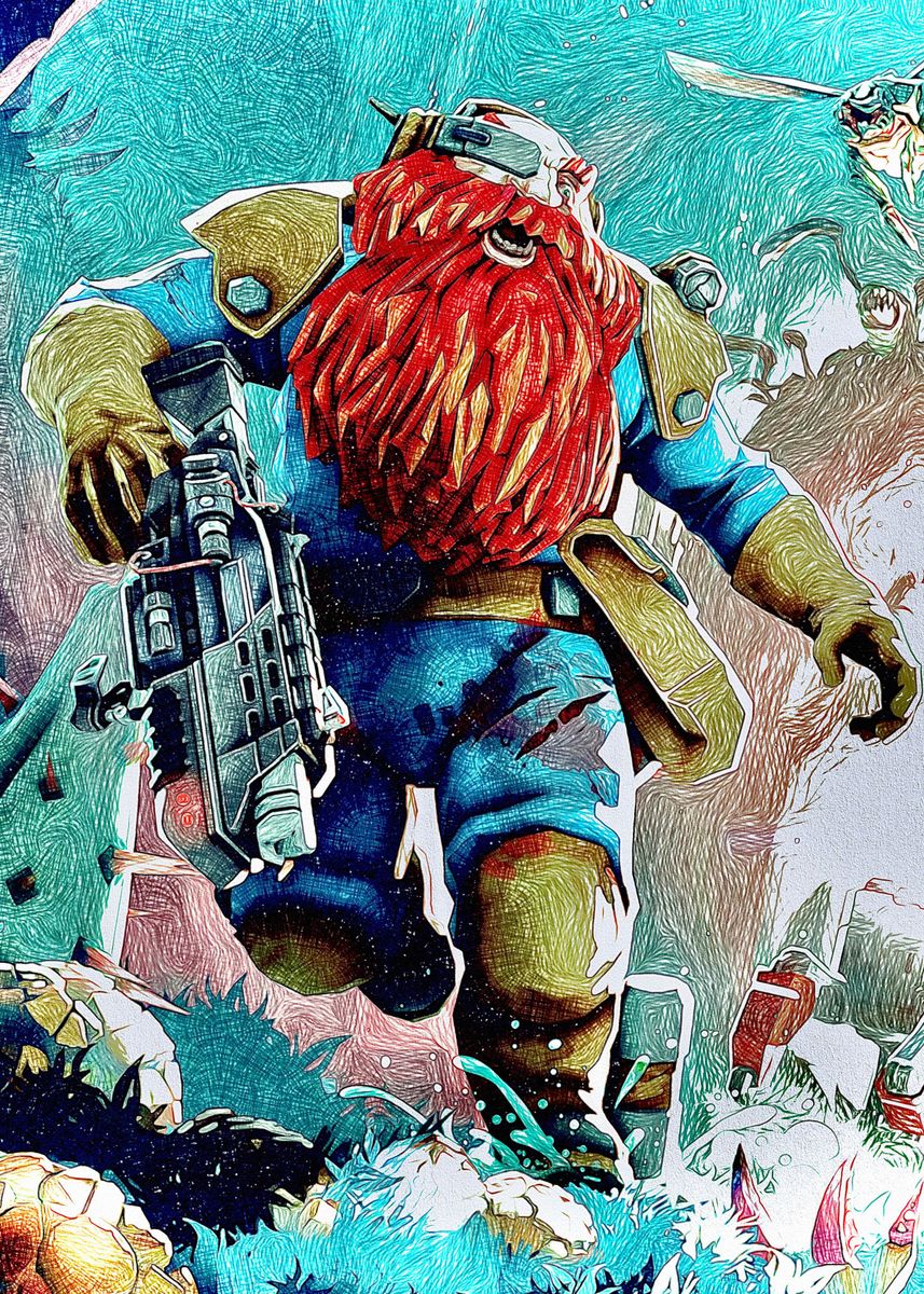 'Deep Rock Galactic artwork' Poster, picture, metal print, paint by ...