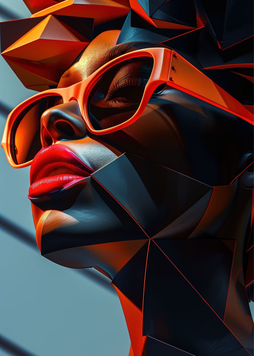 'Geometric Diva' Poster, picture, metal print, paint by Blazeless ...