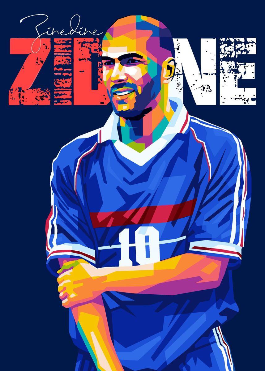 'Zinedine Zidane' Poster, picture, metal print, paint by VisionPrint ...