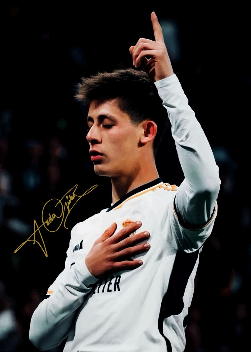 'Arda Guler' Poster, picture, metal print, paint by White Army | Displate