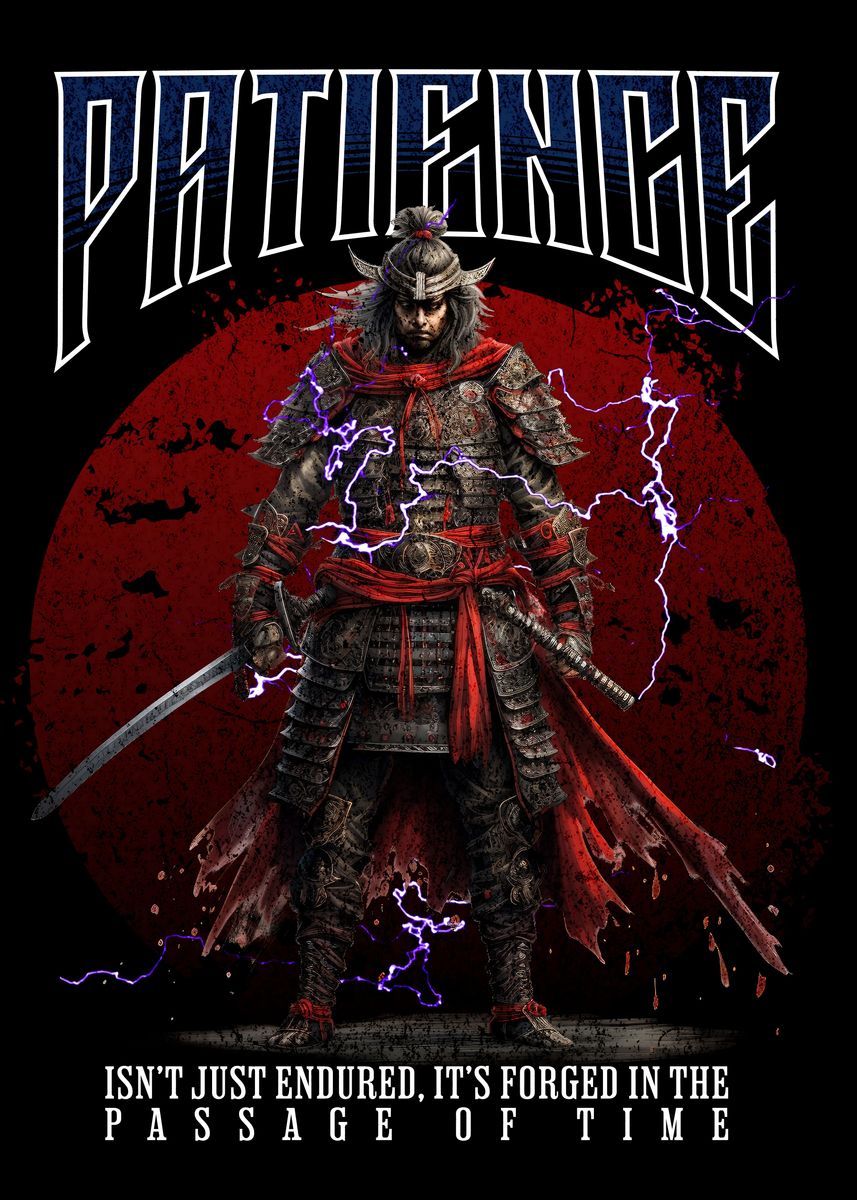 'Patience Samurai' Poster, picture, metal print, paint by Quirky ...