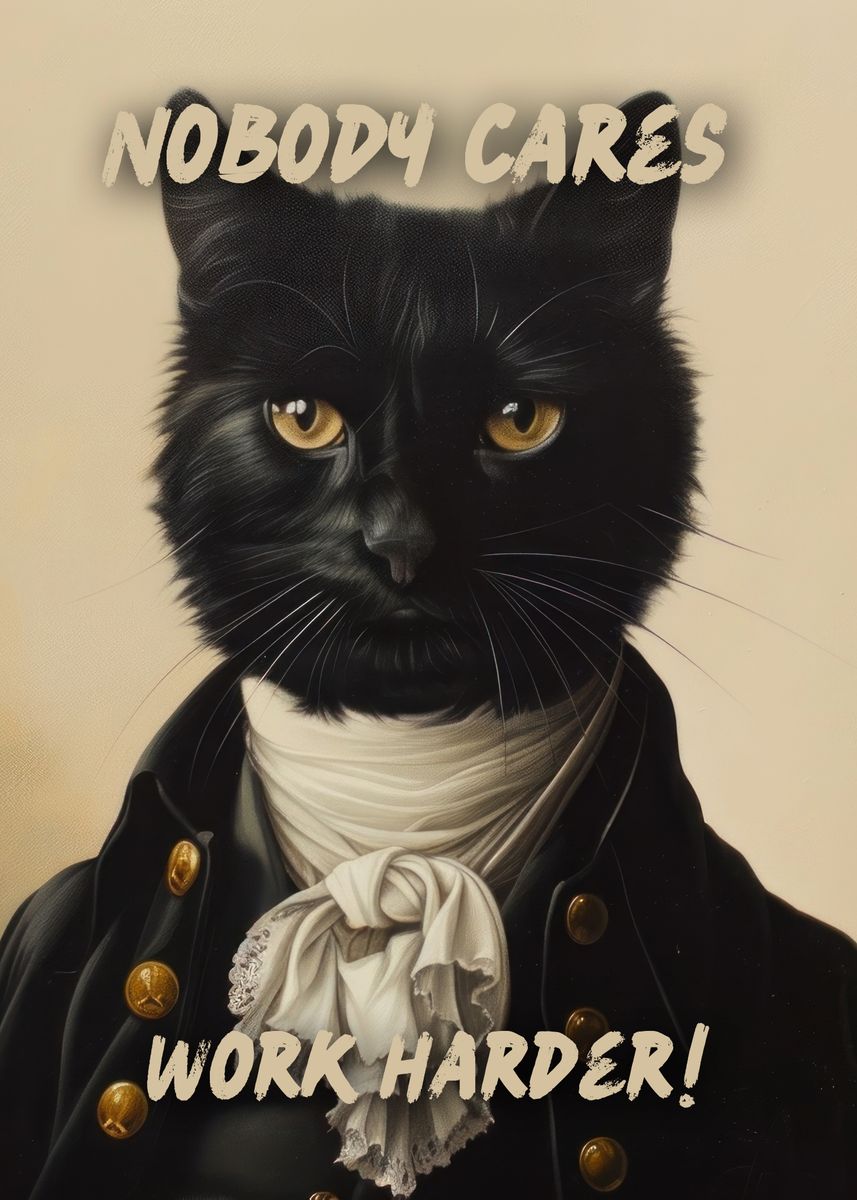 'Nobody cares work harder' Poster, picture, metal print, paint by Kerry ...