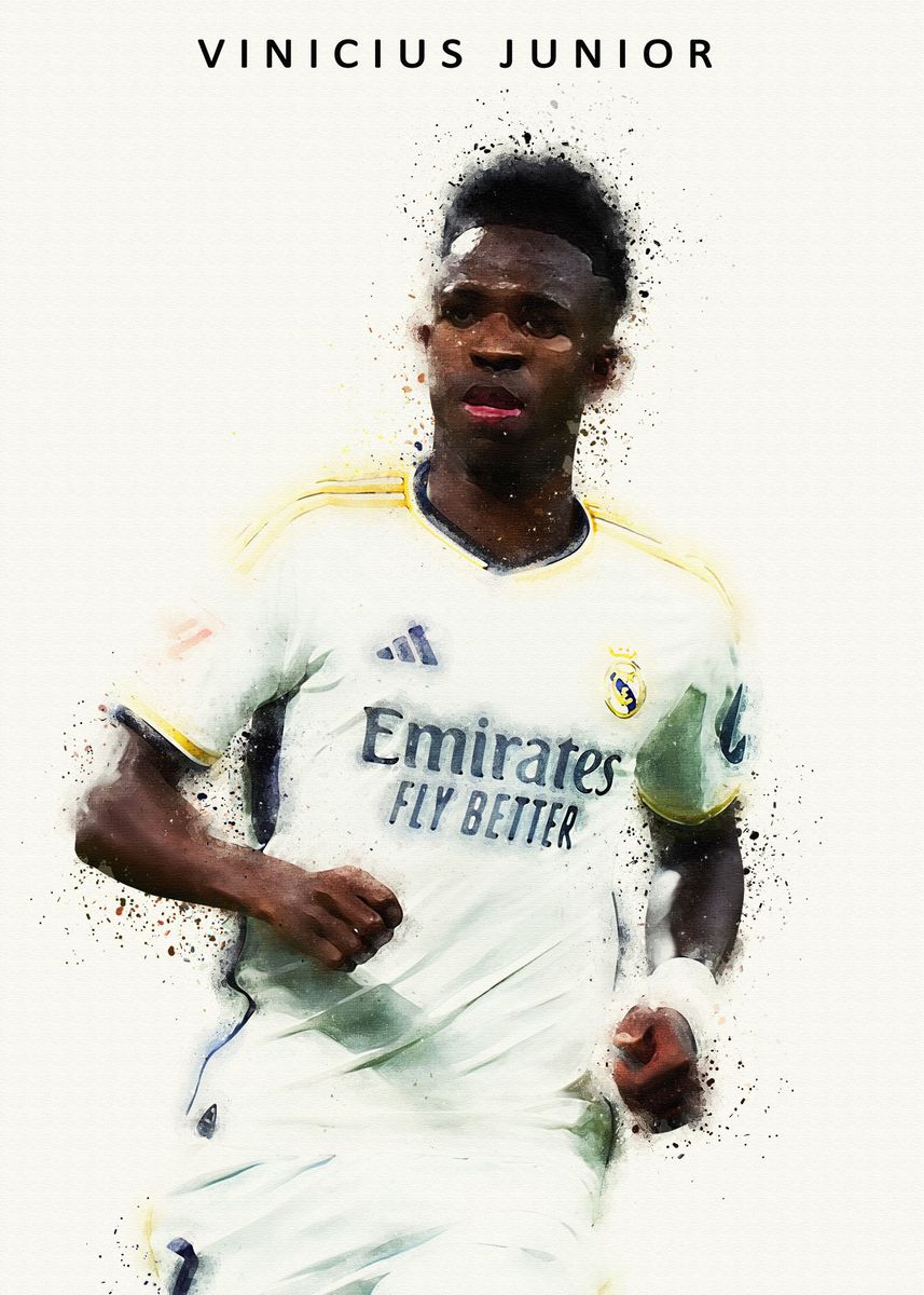 'Vinicius Junior' Poster, picture, metal print, paint by KiaraPfeffer ...