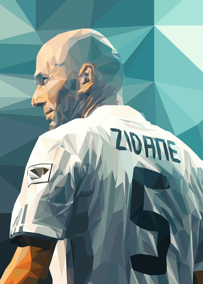 'Zinedine Zidane' Poster, picture, metal print, paint by VisionPrint ...