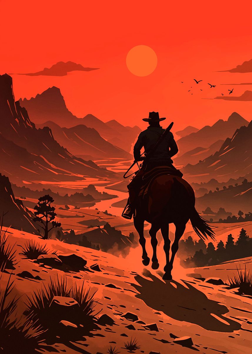 'RDR Red Dead' Poster, picture, metal print, paint by Hayolo Gaming ...
