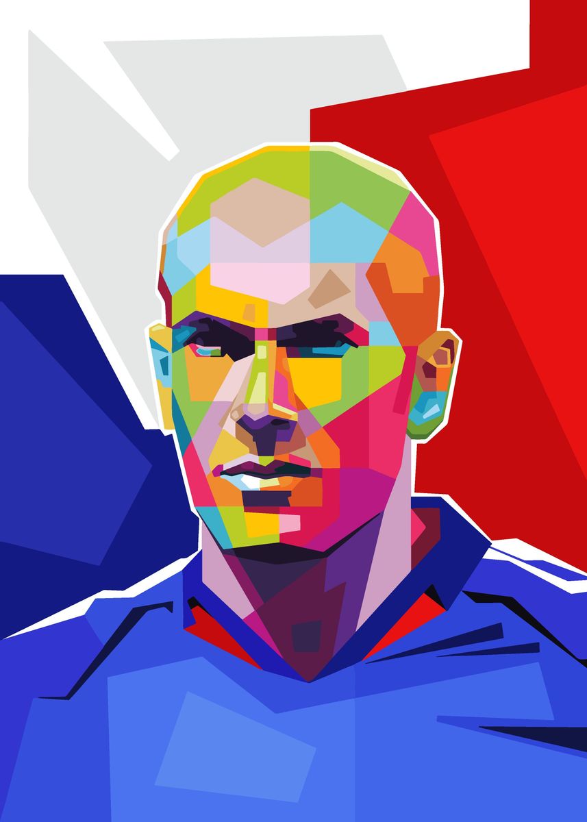 'Zinedine Zidane' Poster, picture, metal print, paint by VisionPrint ...