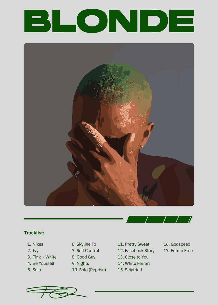 'Blond Frank Ocean ' Poster, picture, metal print, paint by VisionPrint ...