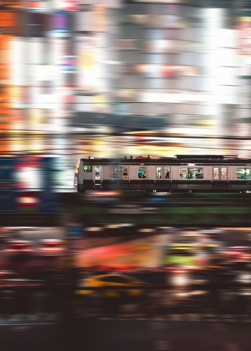 'train blur' Poster, picture, metal print, paint by Travel Travel ...