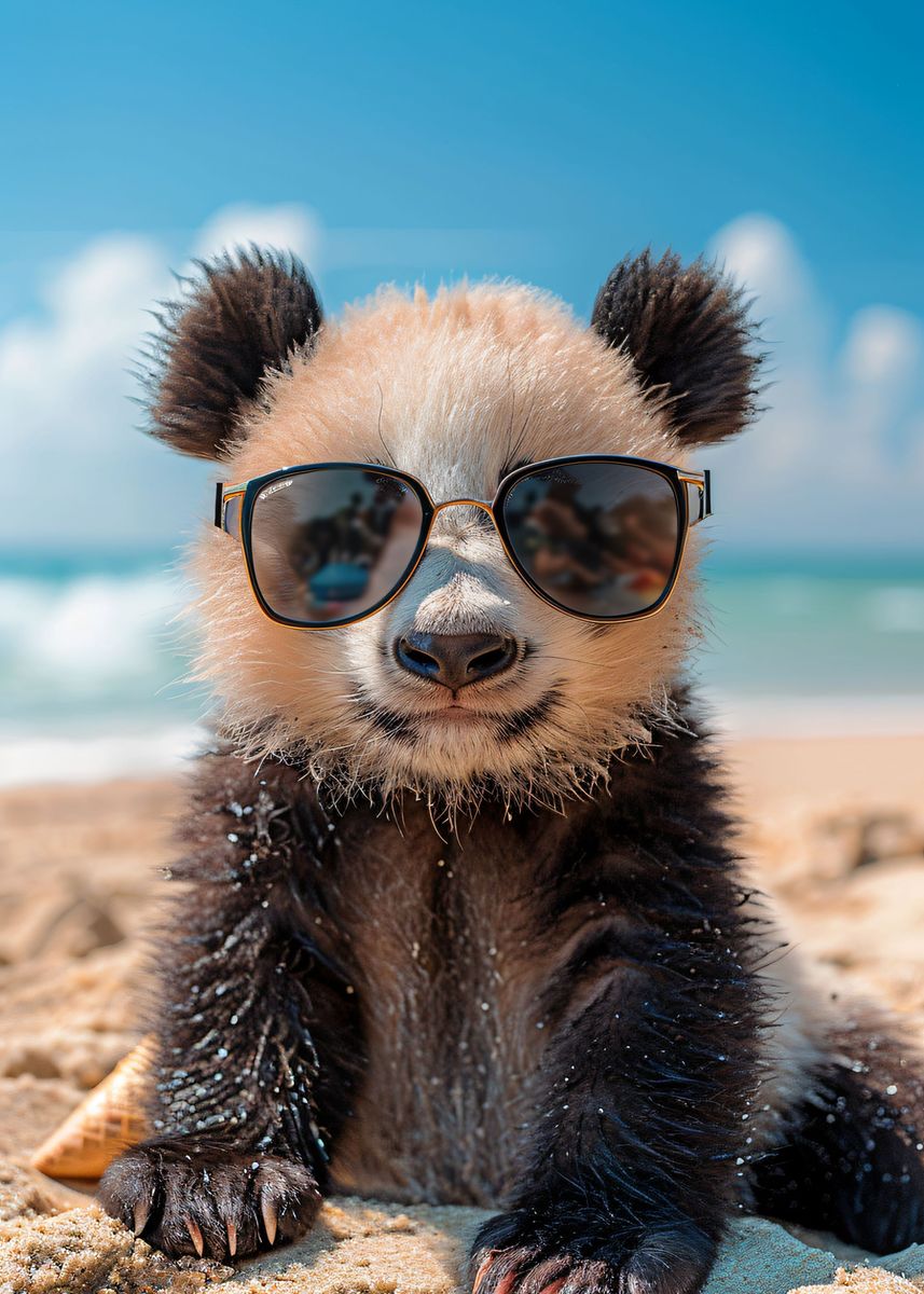 'Be the cool Panda' Poster, picture, metal print, paint by Nebelschaf ...