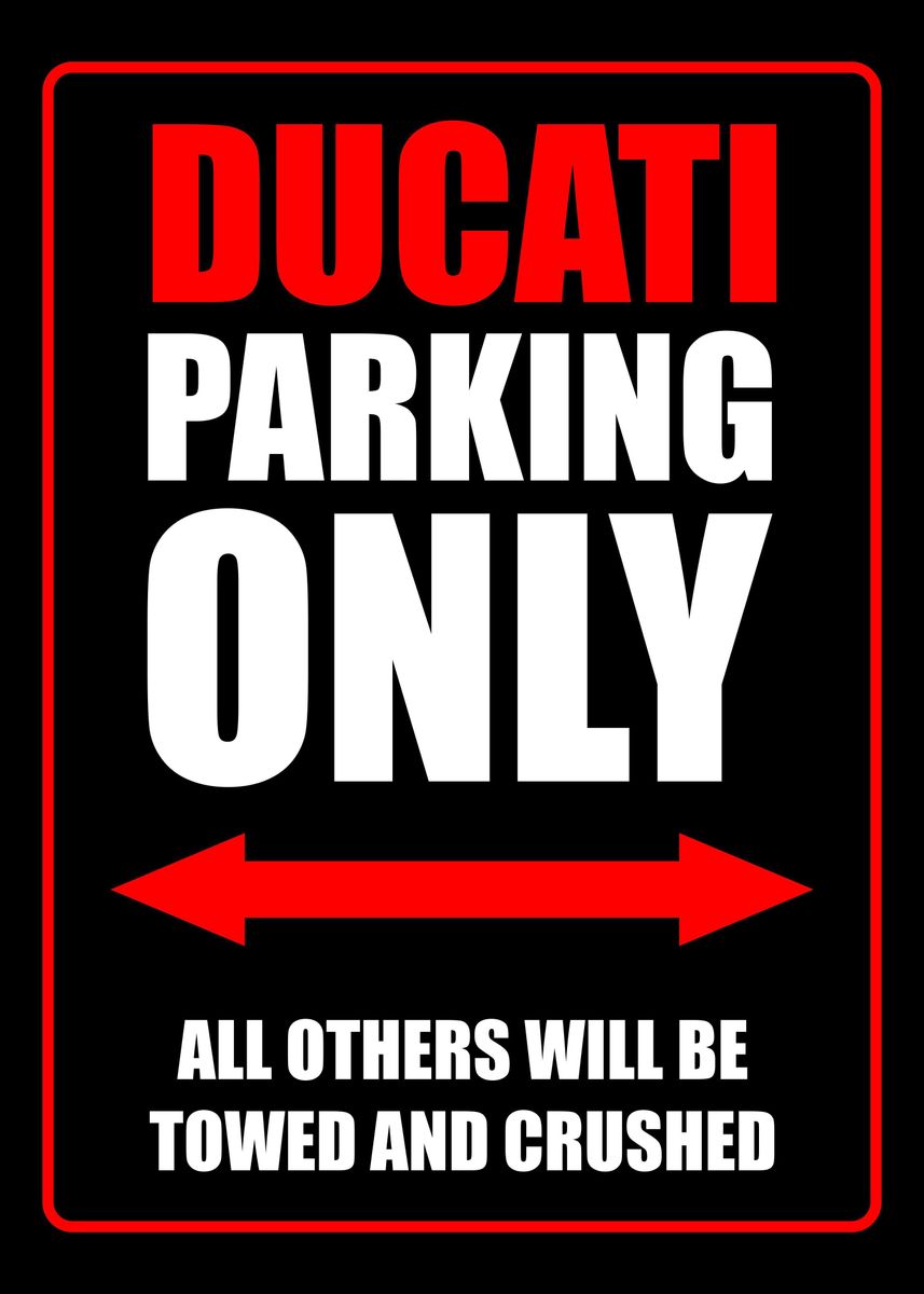 'Ducati Sign' Poster, picture, metal print, paint by Coldbrew Creative ...