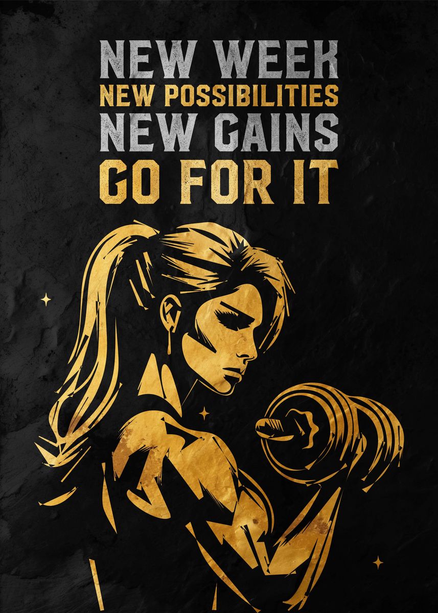 'workout motivation' Poster, picture, metal print, paint by Lowpoly ...