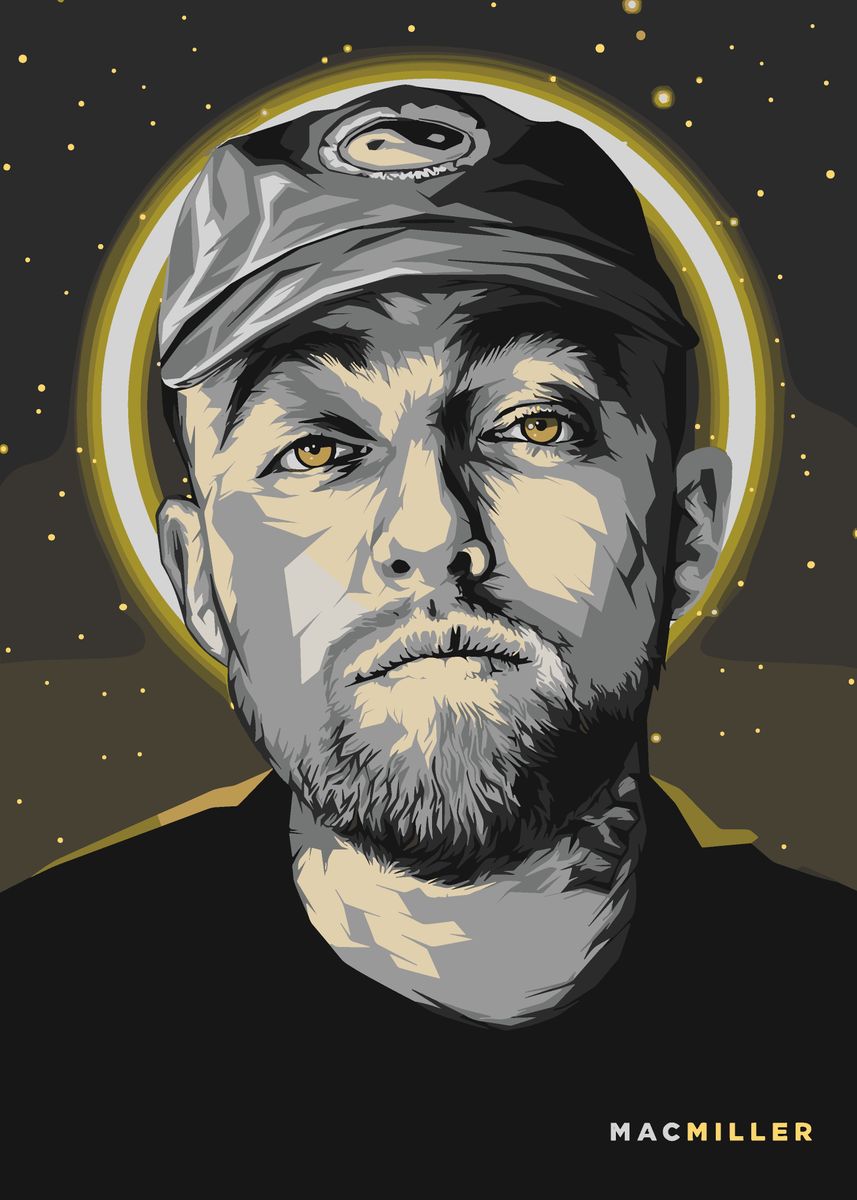 'Mac Miller' Poster, picture, metal print, paint by VisionPrint | Displate