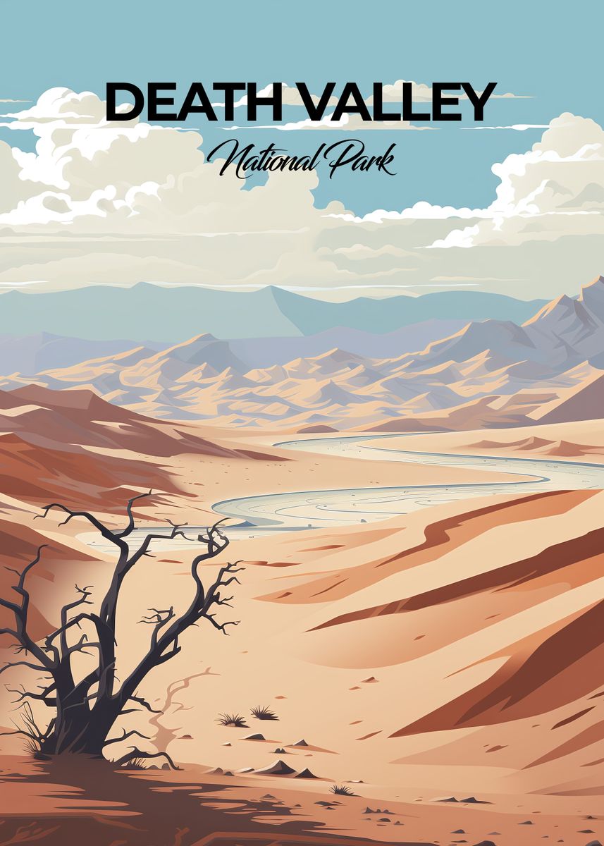 'Death Valley National Park' Poster, picture, metal print, paint by ...