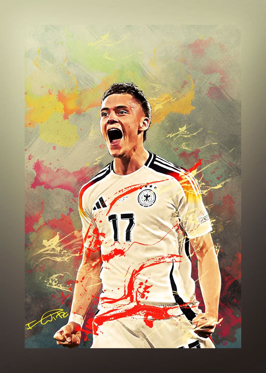 'Florian Wirtz ' Poster, picture, metal print, paint by Brian John ...