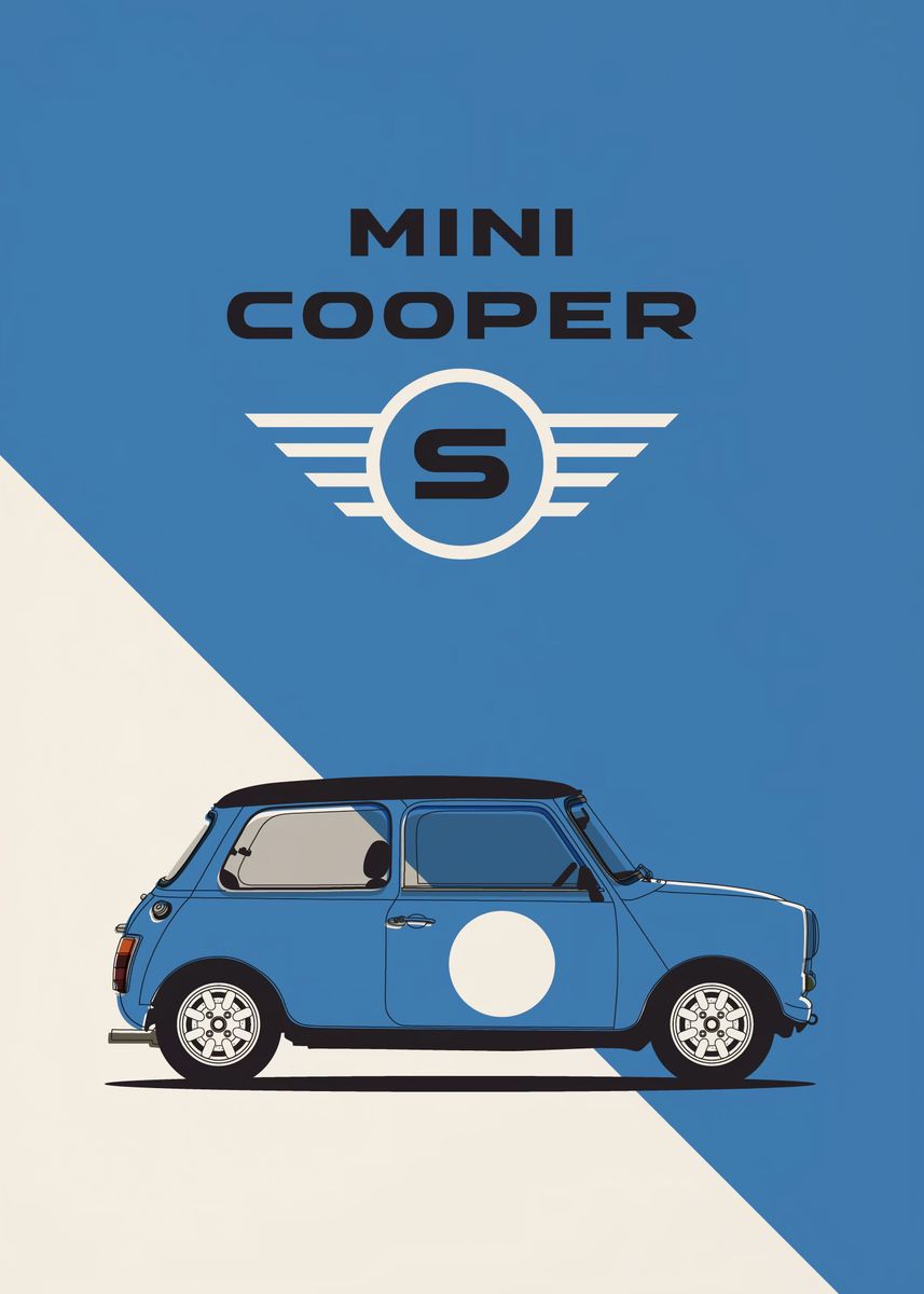 'mini cooper' Poster, picture, metal print, paint by seled seled | Displate