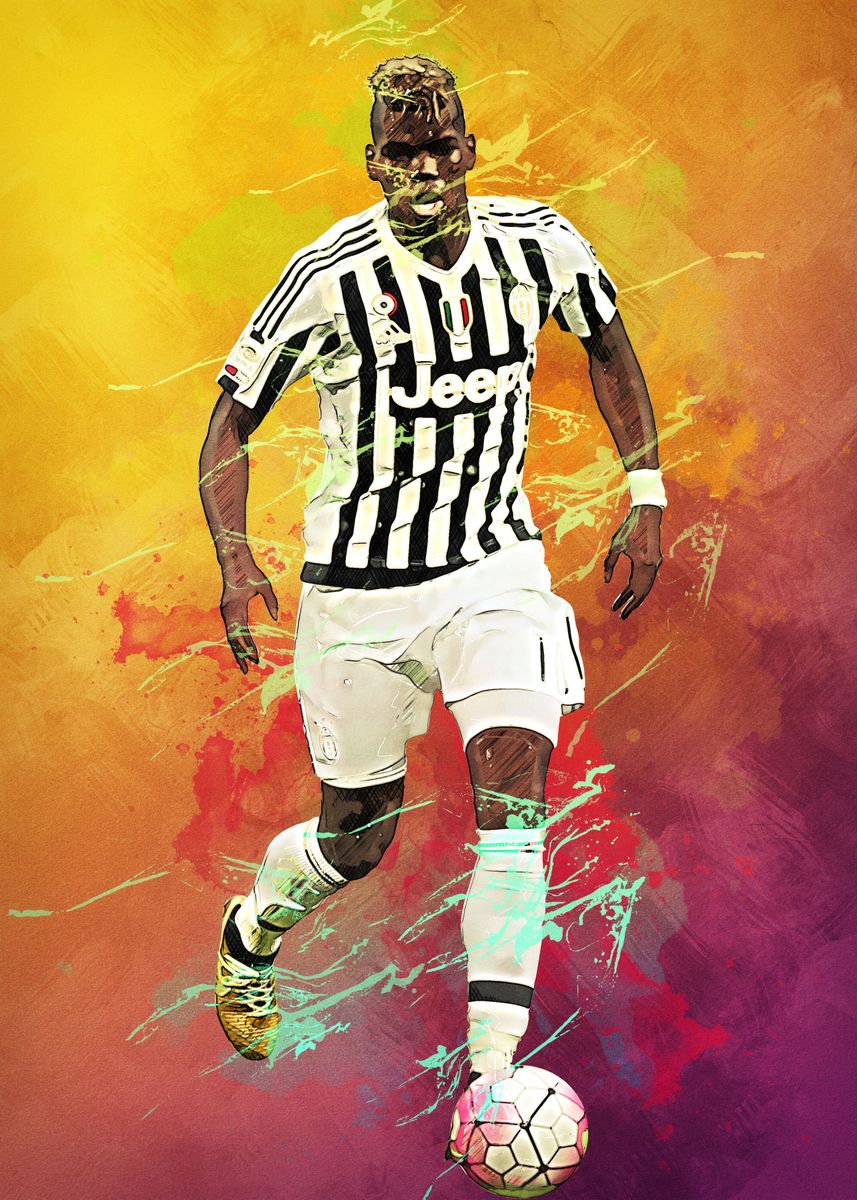 'Paul Pogba' Poster, picture, metal print, paint by Cao Thi Hieu | Displate