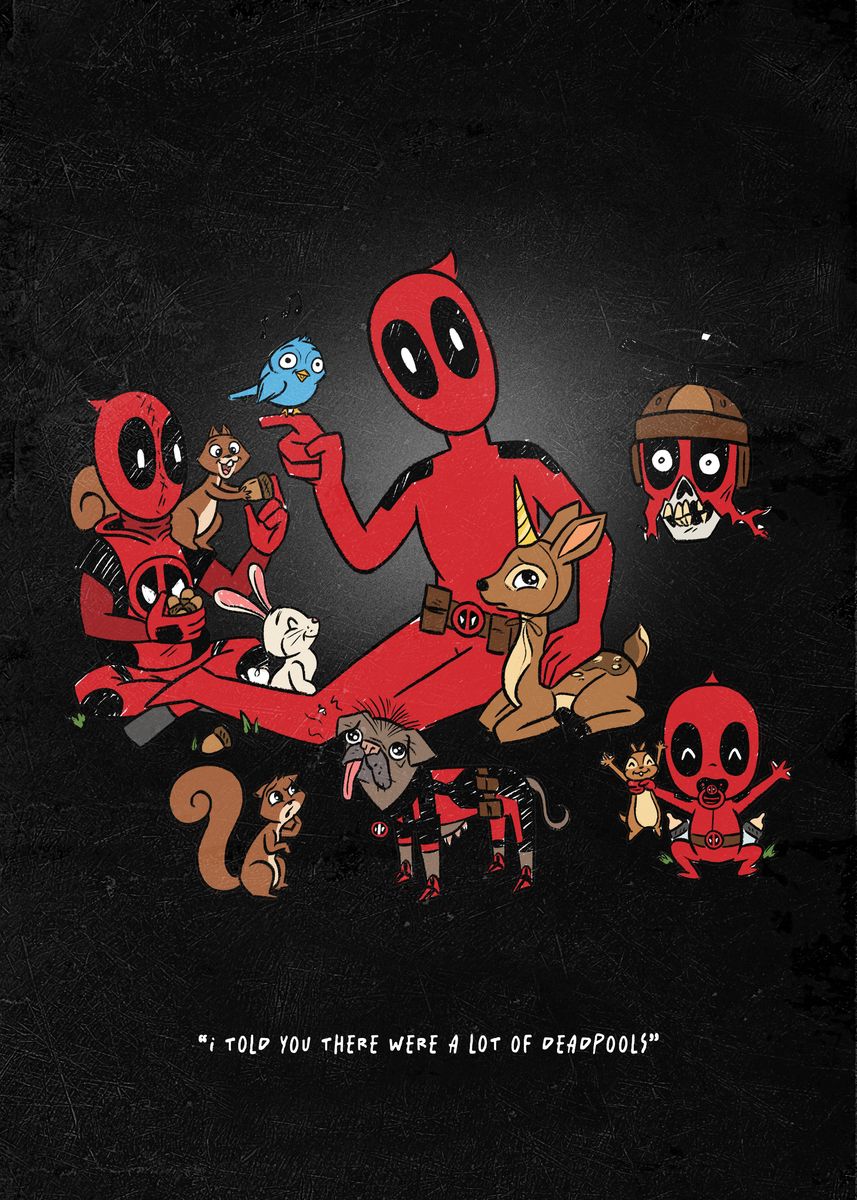 'Deadpools Forest Creatures' Poster, picture, metal print, paint by ...