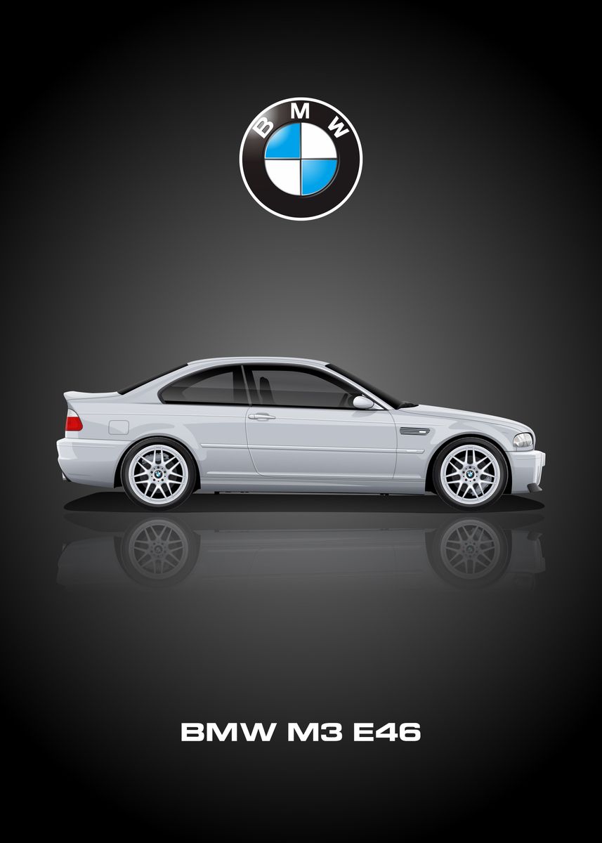 'BMW M3 E46' Poster, picture, metal print, paint by Conceptual ...