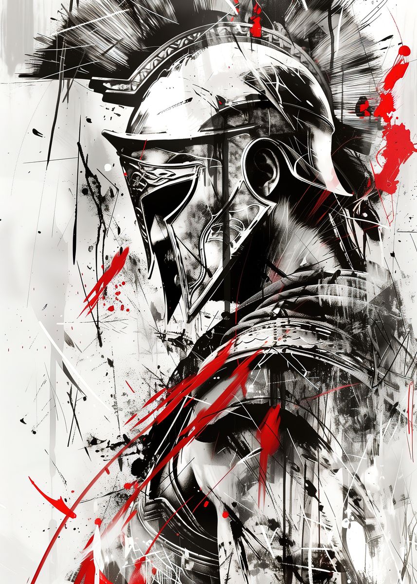 'Spartan Warrior' Poster, picture, metal print, paint by Ben Krefta ...