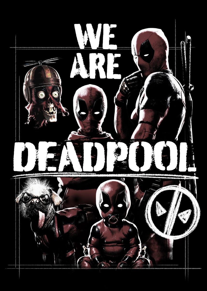 'We Are Deadpool Group' Poster, picture, metal print, paint by Marvel ...