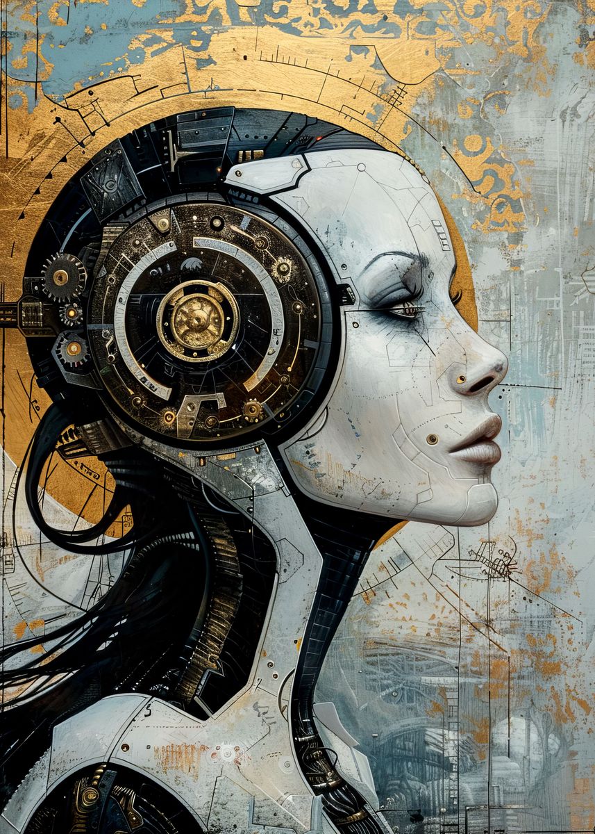 'Cyborg Painting' Poster, picture, metal print, paint by Sbastien ...