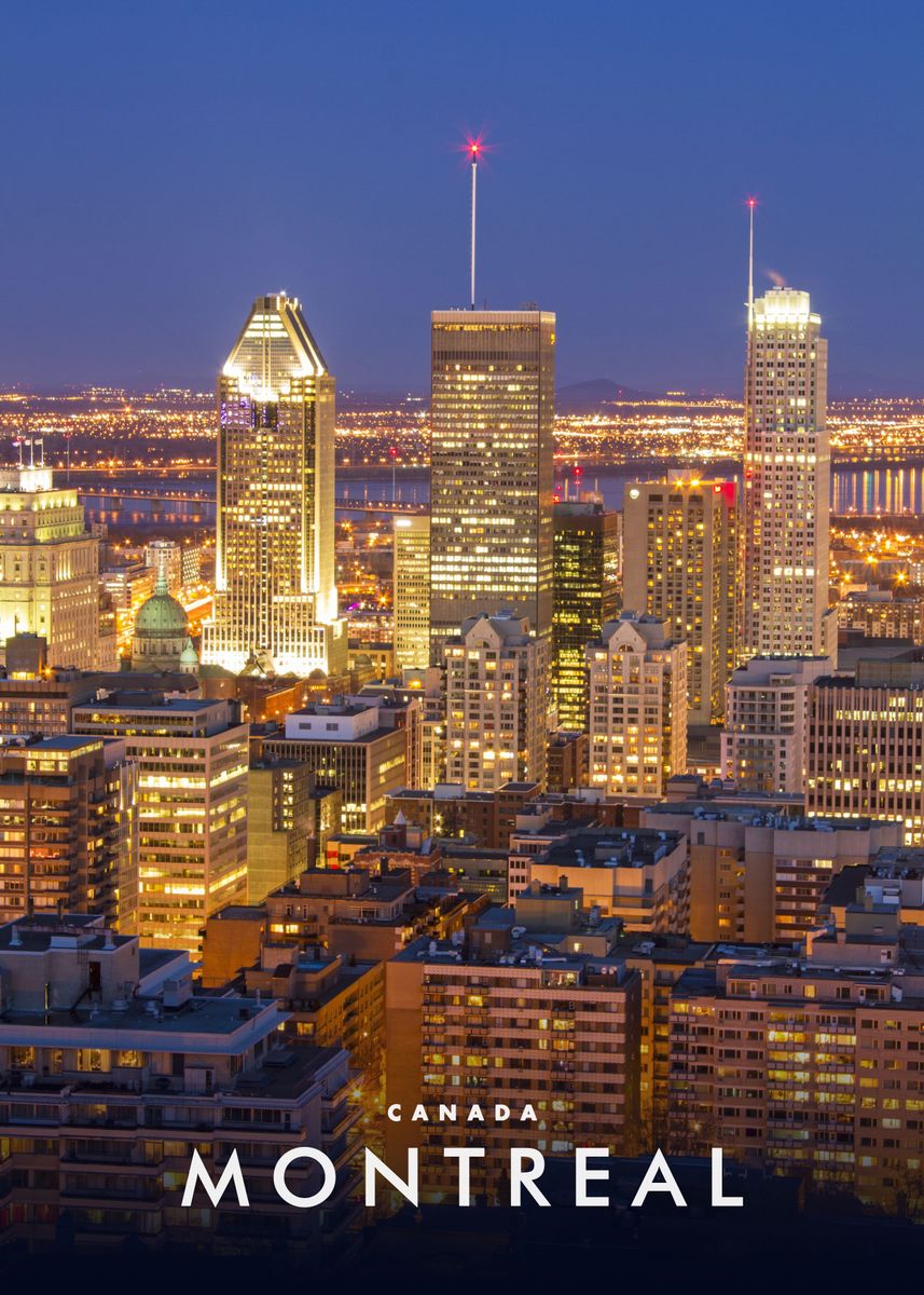 'Montreal Canada' Poster, picture, metal print, paint by Oneil ...