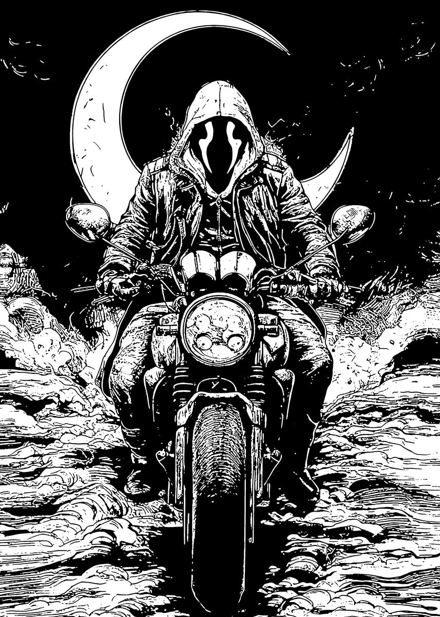 'Night Rider' Poster, picture, metal print, paint by Rick Creative ...
