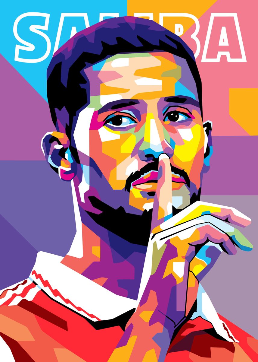 'William Saliba' Poster, picture, metal print, paint by Artistic Vibes ...