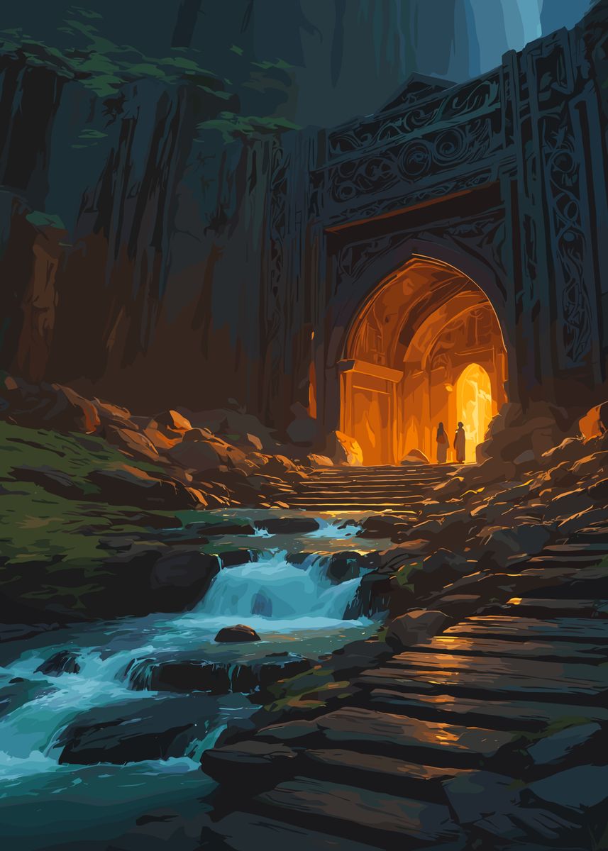 'Dungeons Fantasy Landscape' Poster, picture, metal print, paint by Vic ...