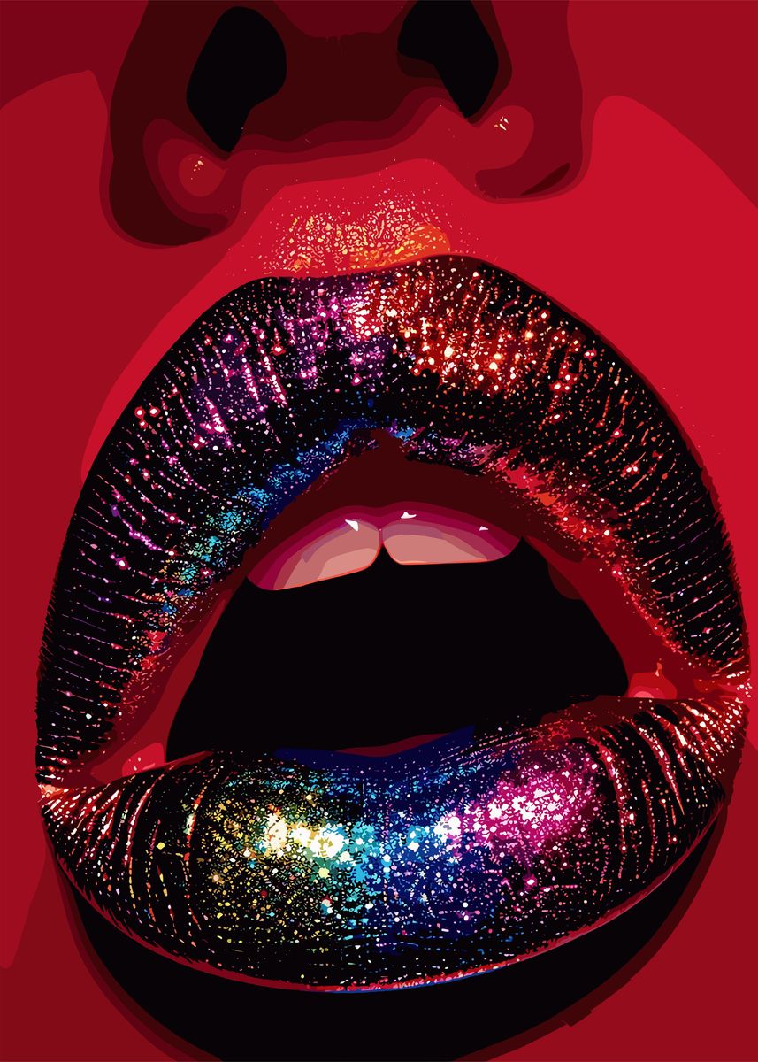 'Sexy Lips' Poster, picture, metal print, paint by Luminescent Light ...
