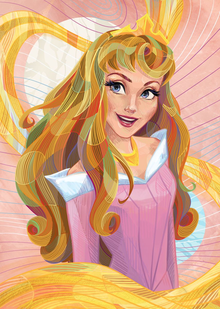 'Colored Pencil Aurora' Poster, picture, metal print, paint by Disney ...