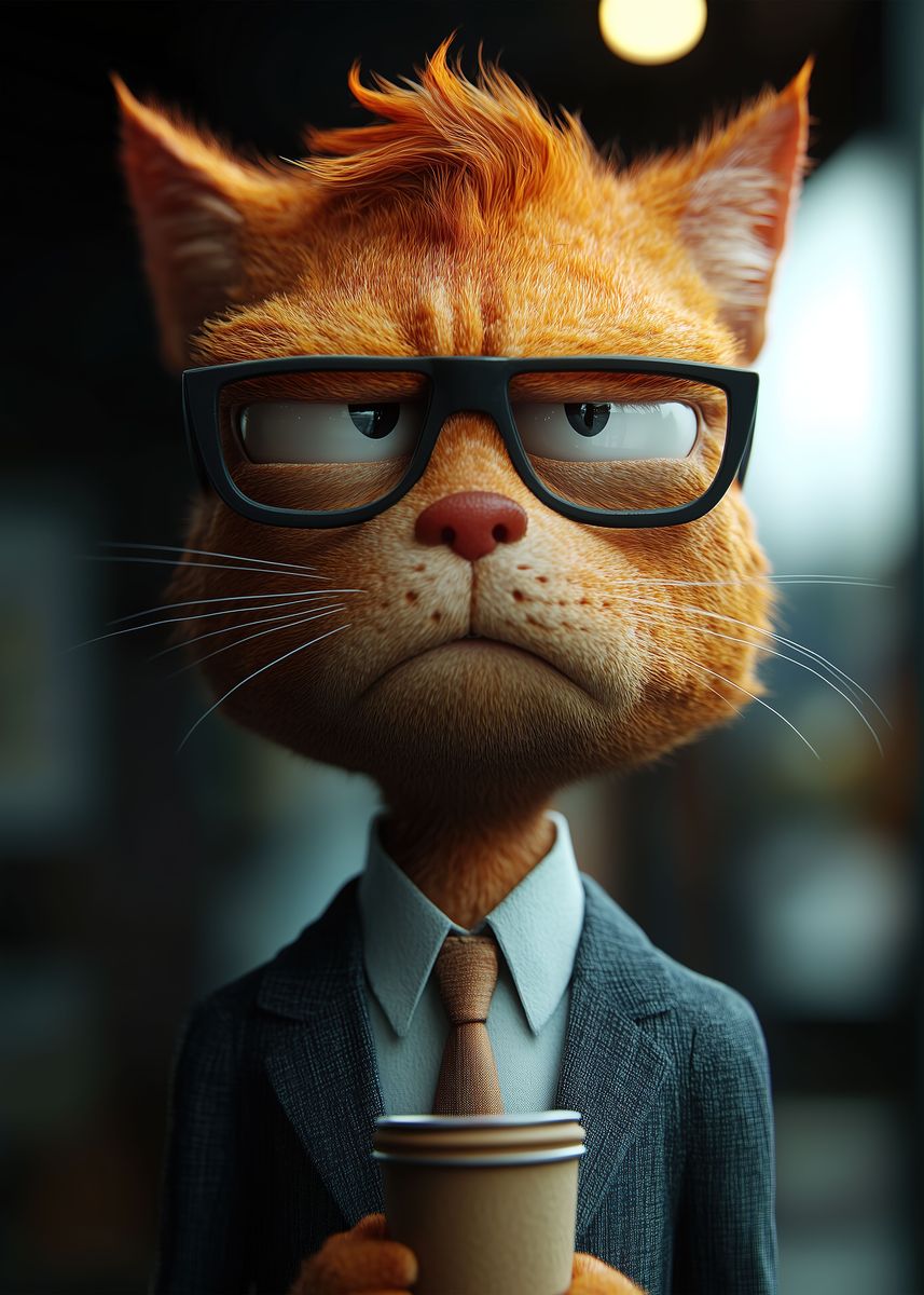 'Grumpy Cat Boss' Poster, picture, metal print, paint by Blazeless ...