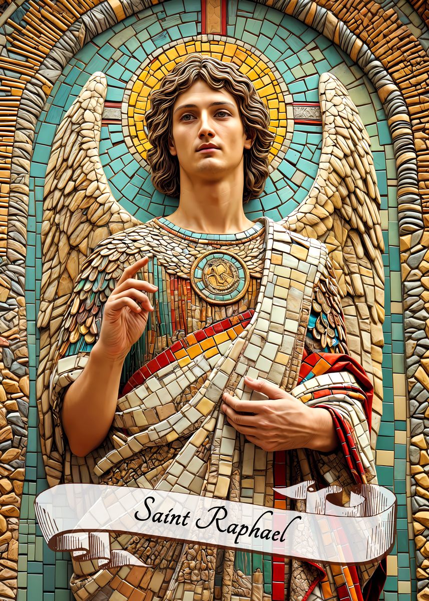 'Saint Raphael Archangel' Poster, picture, metal print, paint by ...