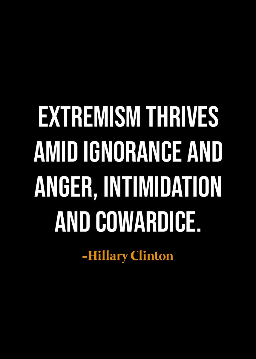 'Hillary Clinton quotes ' Poster, picture, metal print, paint by Quotes ...