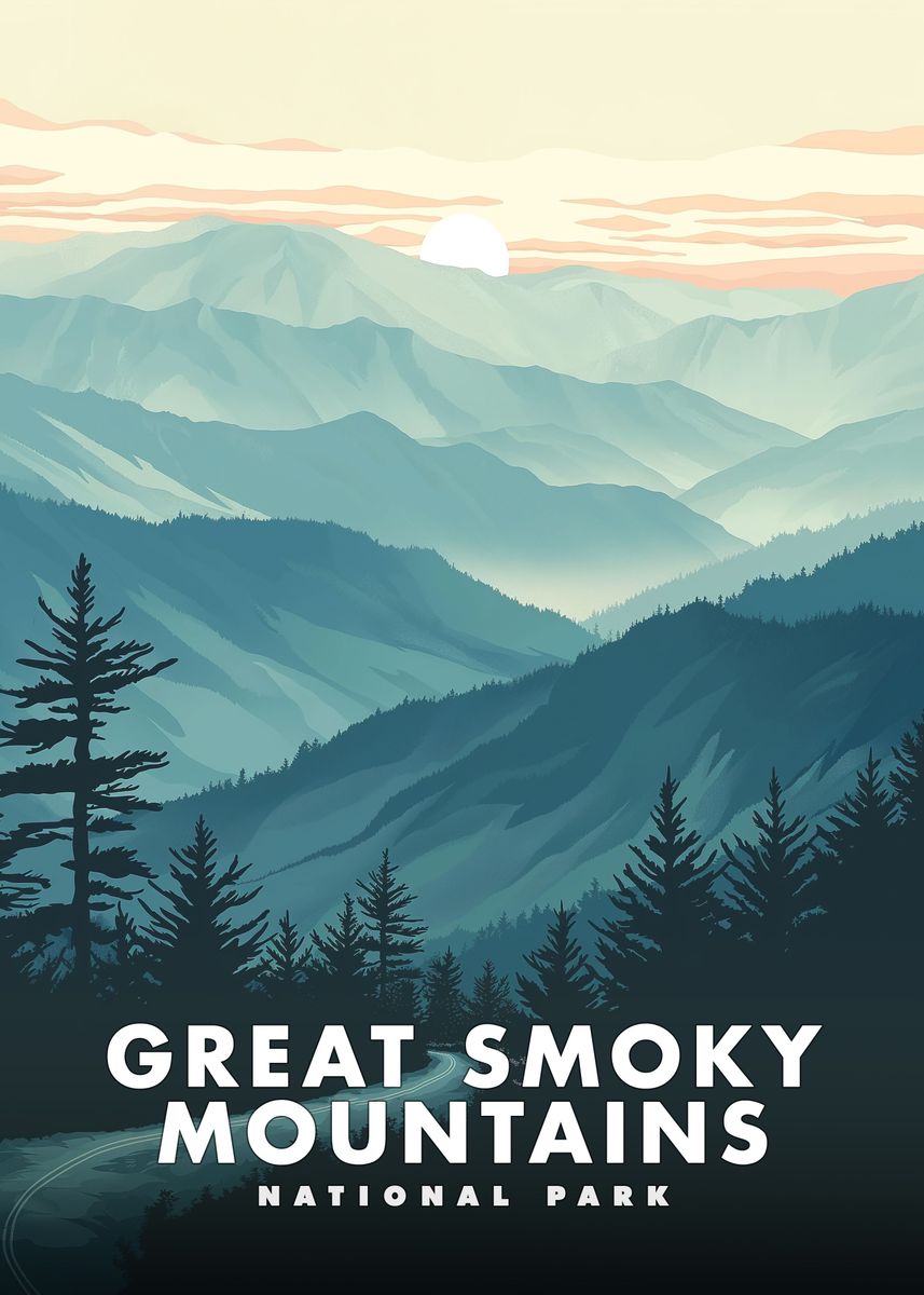 'Great Smoky Mountains' Poster, picture, metal print, paint by Pitch ...