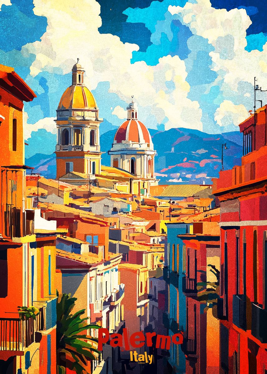 'Palermo Art Poster' Poster, picture, metal print, paint by Mehdi ...