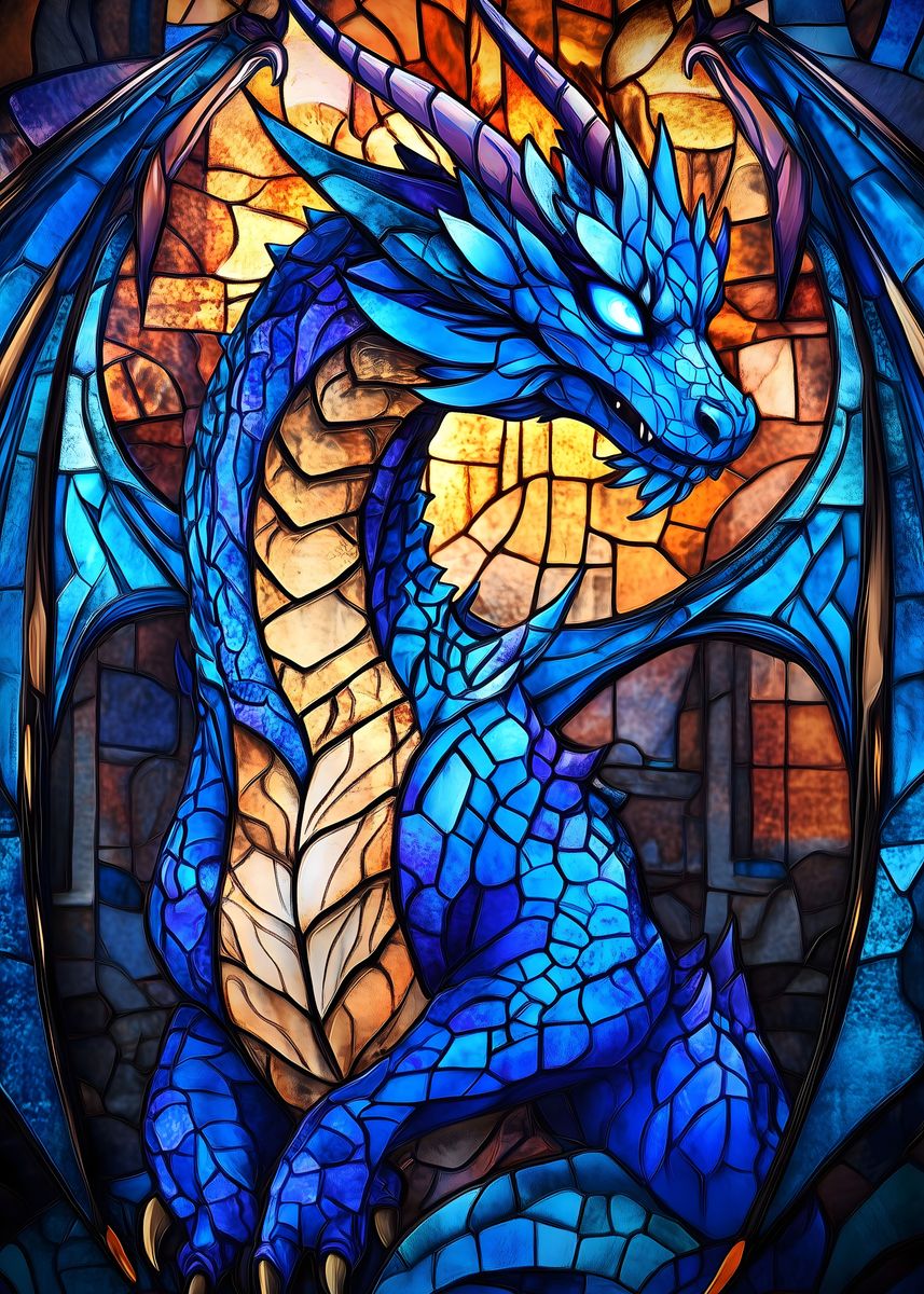 'Azure Dragons Radiance' Poster, picture, metal print, paint by Dennex ...
