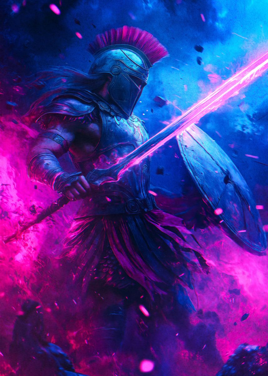 'Amazon Warrior' Poster, picture, metal print, paint by The creative ...