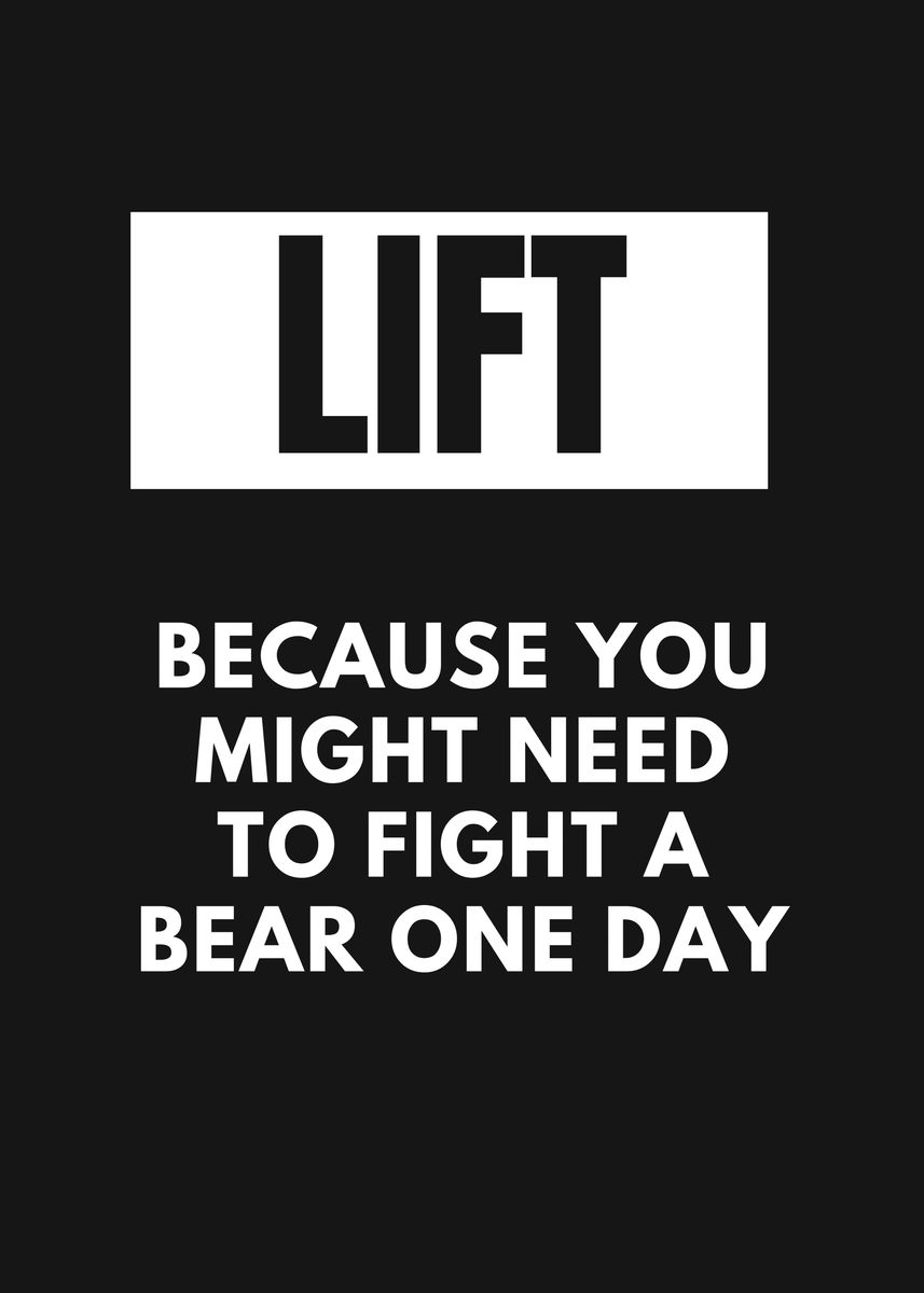 'LIFT GYM QUOTE' Poster, picture, metal print, paint by Nandita ...