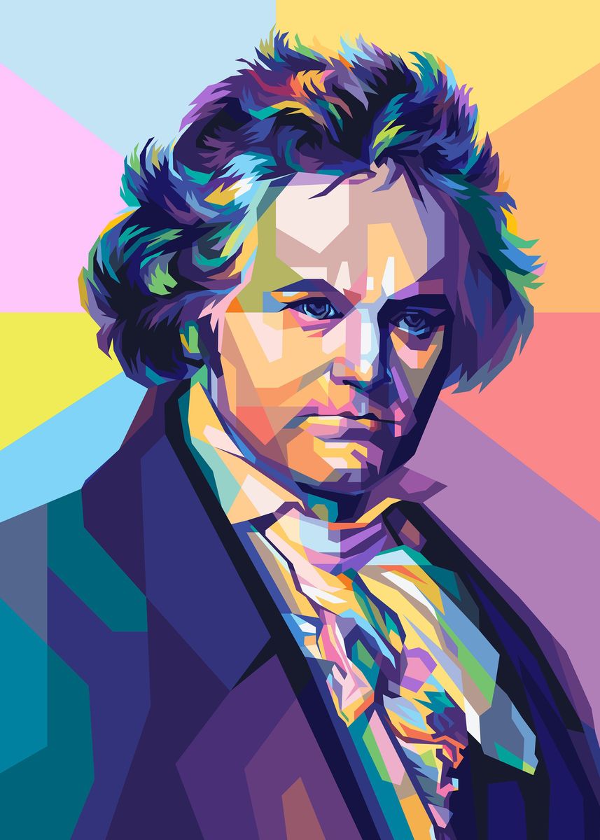 'Ludwig van Beethoven' Poster, picture, metal print, paint by ISA ...